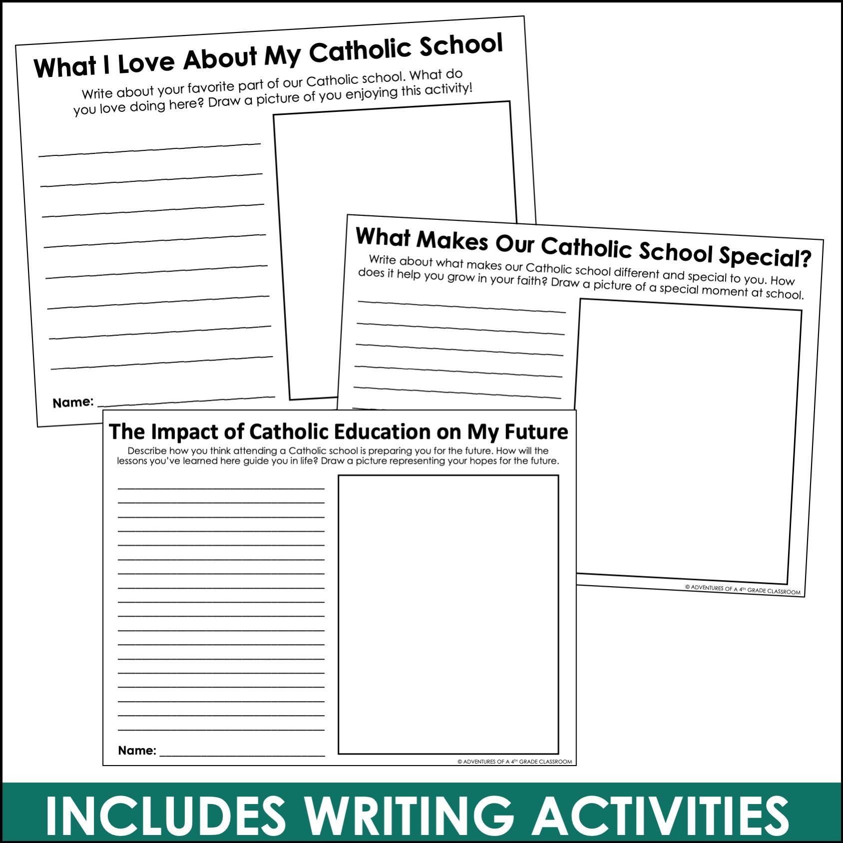 Catholic Schools Week Collaborative Coloring Poster Writing Activity ...