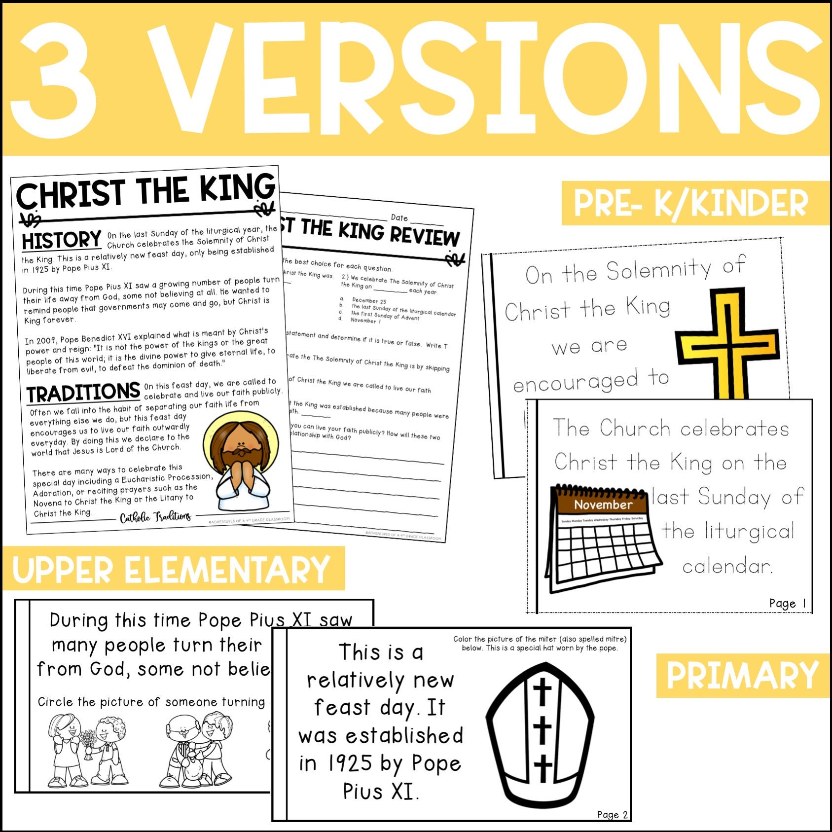 Christ the King Activity | Catholic - Etsy