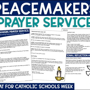 Peacemakers Prayer Service | Catholic Schools Week - Etsy