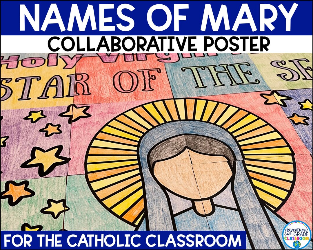 Names of Mary Collaborative Poster | Mother of God - Etsy