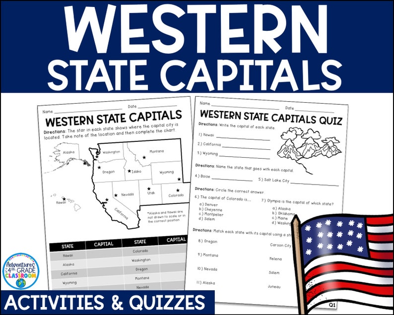 Western Region | State Capitals - Etsy
