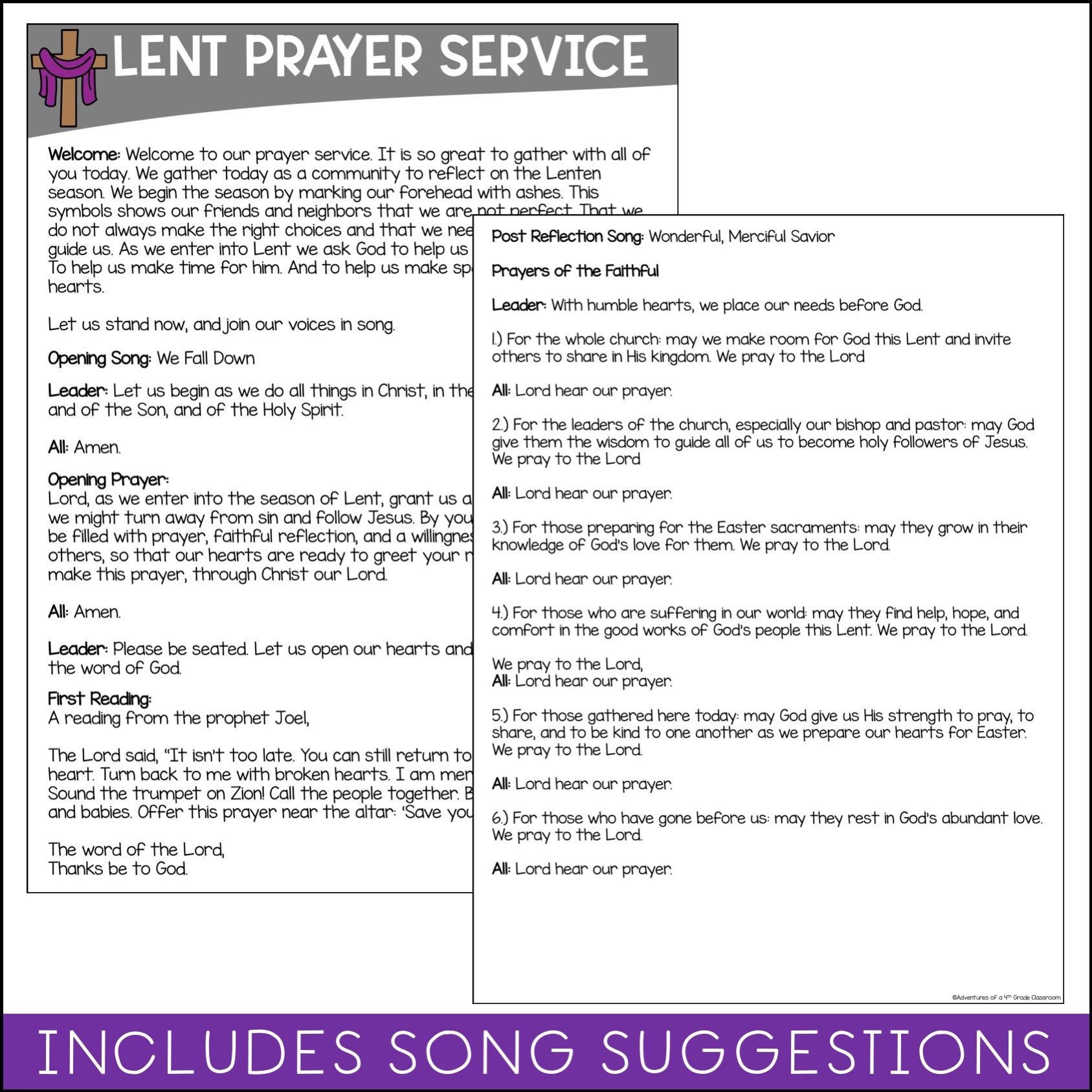 Lent Prayer Service | Ash Wednesday - Etsy