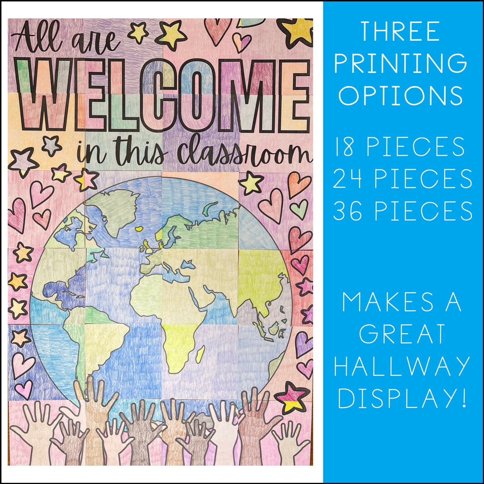All Are Welcome Collaborative Poster | Back to School - Etsy