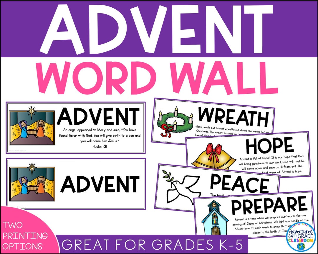 Advent Word Wall - Etsy