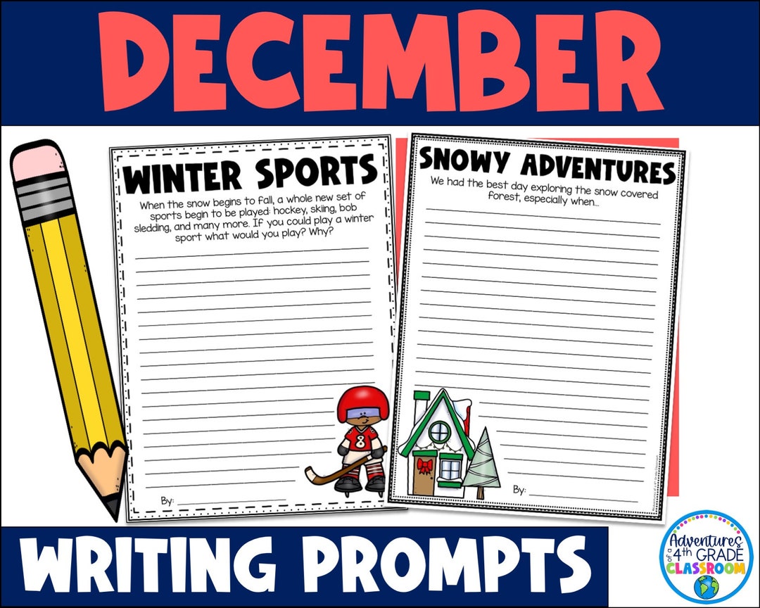 December Writing Prompts - Etsy