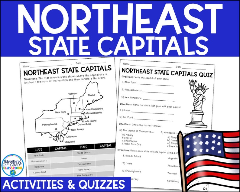 Northeast Region | State Capitals - Etsy