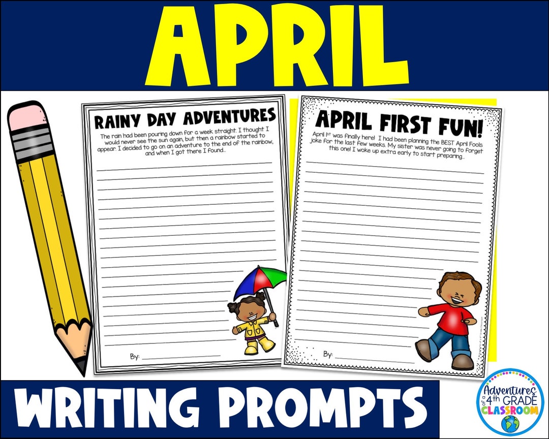 April Writing Prompts - Etsy
