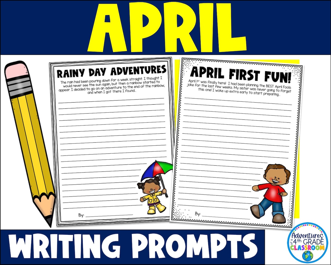 April Writing Prompts - Etsy