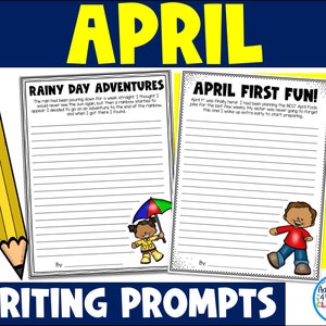 April Writing Prompts - Etsy