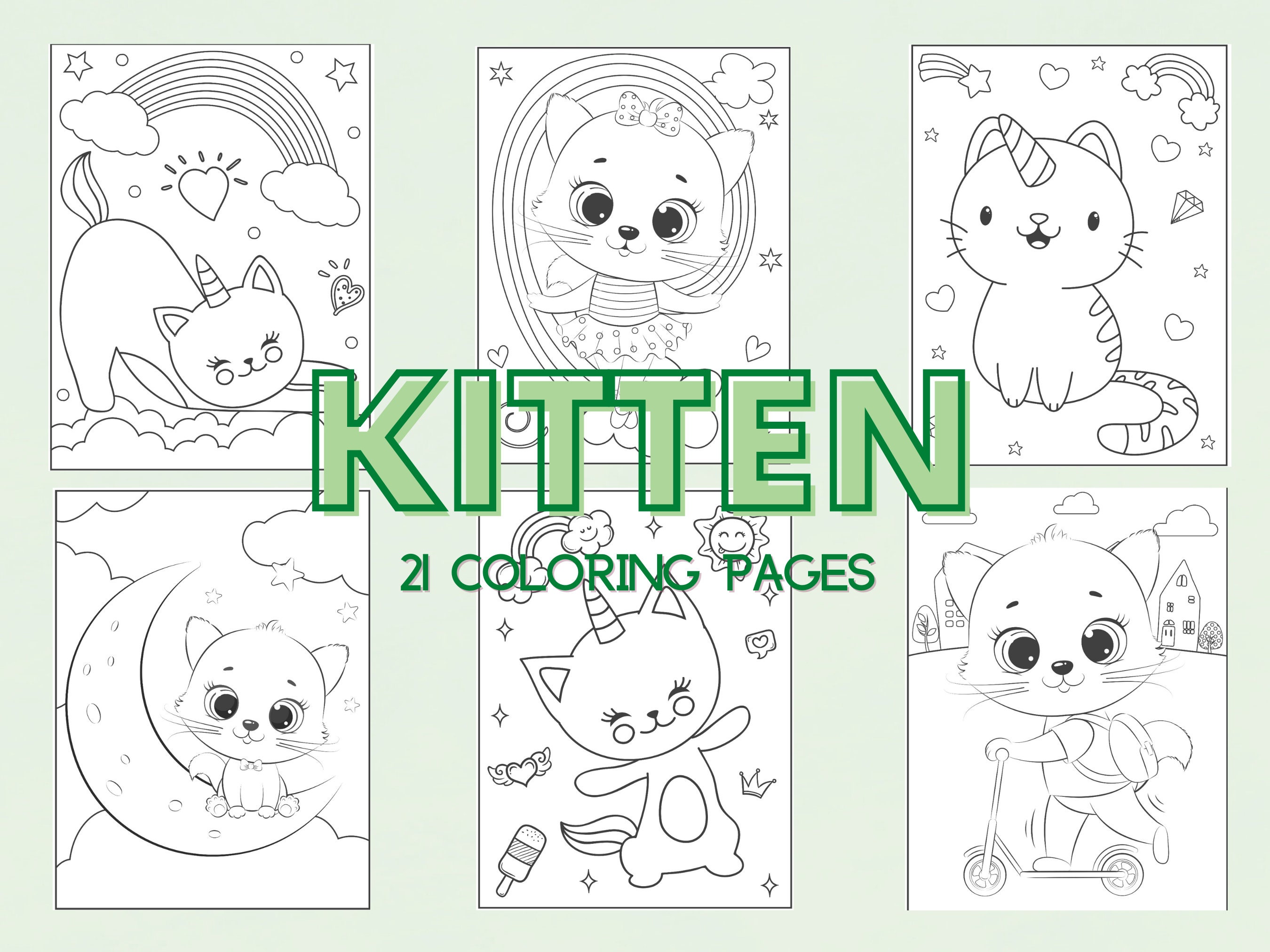 Lulu Kitty Coloring Pages
