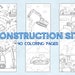 40 Coloring Book Pages for Boys, Girls, Kids, Adults Construction ...