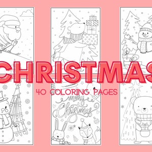 40 Coloring Book Pages for Boys Girls Kids Adults Christmas - Etsy ...