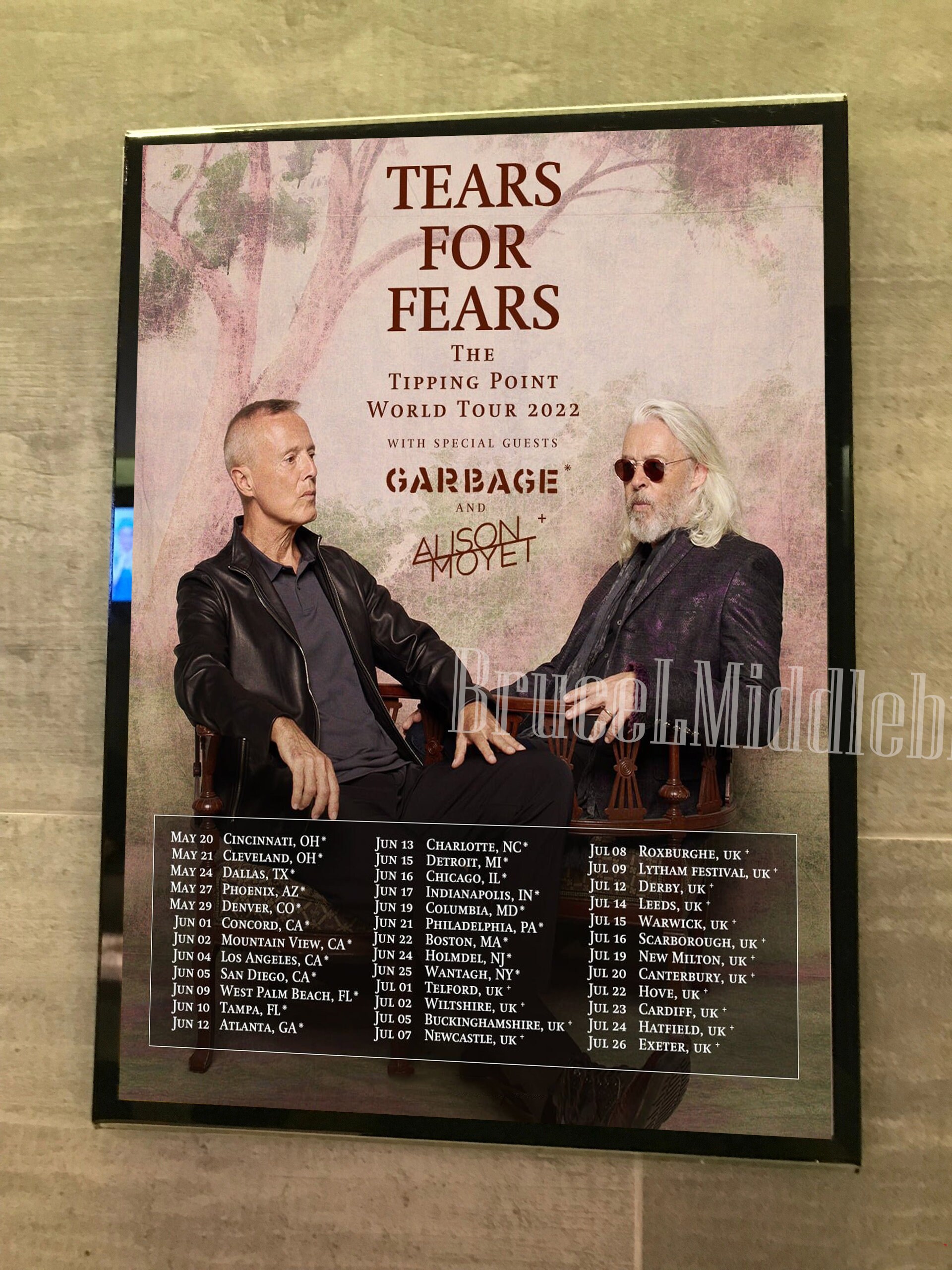 Tears For Fears The Tipping Point World Tour Poster sold by Cecilla ...