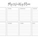 Printable Weekly Planner, Minimalistic, Modern, Fun, INSTANT DOWNLOAD ...