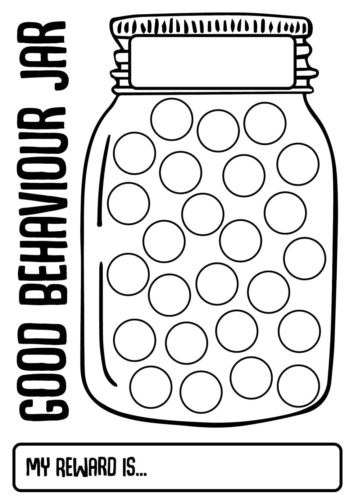 Behaviour Rewards Jar, Classroom, Teacher, ADHD, Rewards Jar, Instant ...