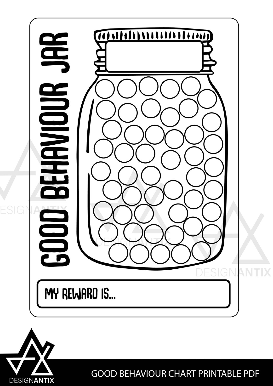 Good Behaviour Chart, Behaviour Chart, Kids Behaviour Chart, Childrens ...