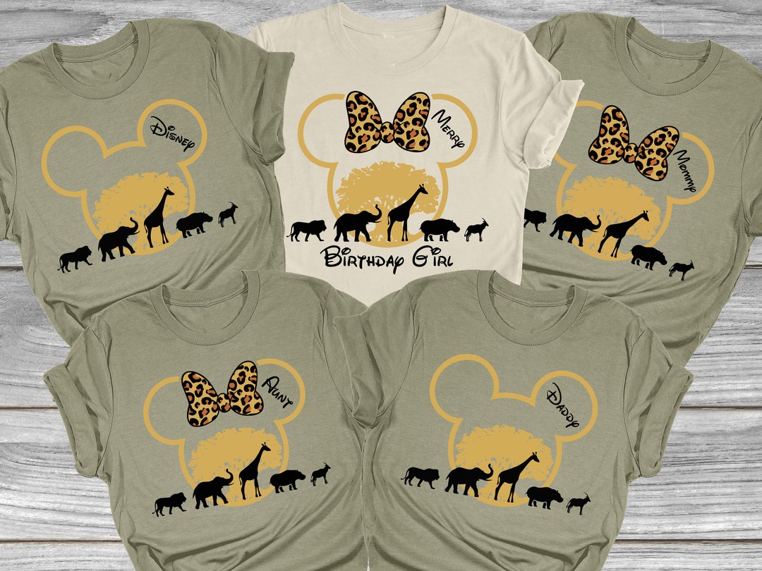 Custom Disney Safari Birthday Shirts, Matching Family Tees - Etsy