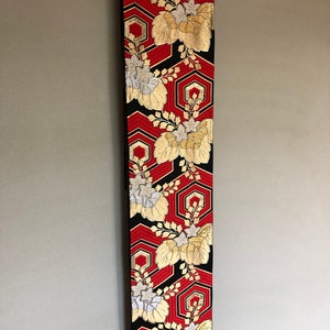 Vintage Obi / Red, Black and Gold Fukuro Obi formal Obi - Etsy