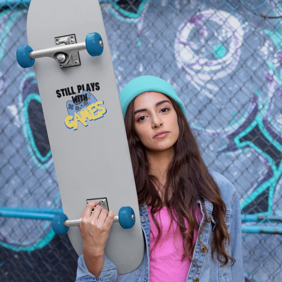 Still Plays With Games Sticker, Transparent Computer Sticker ...