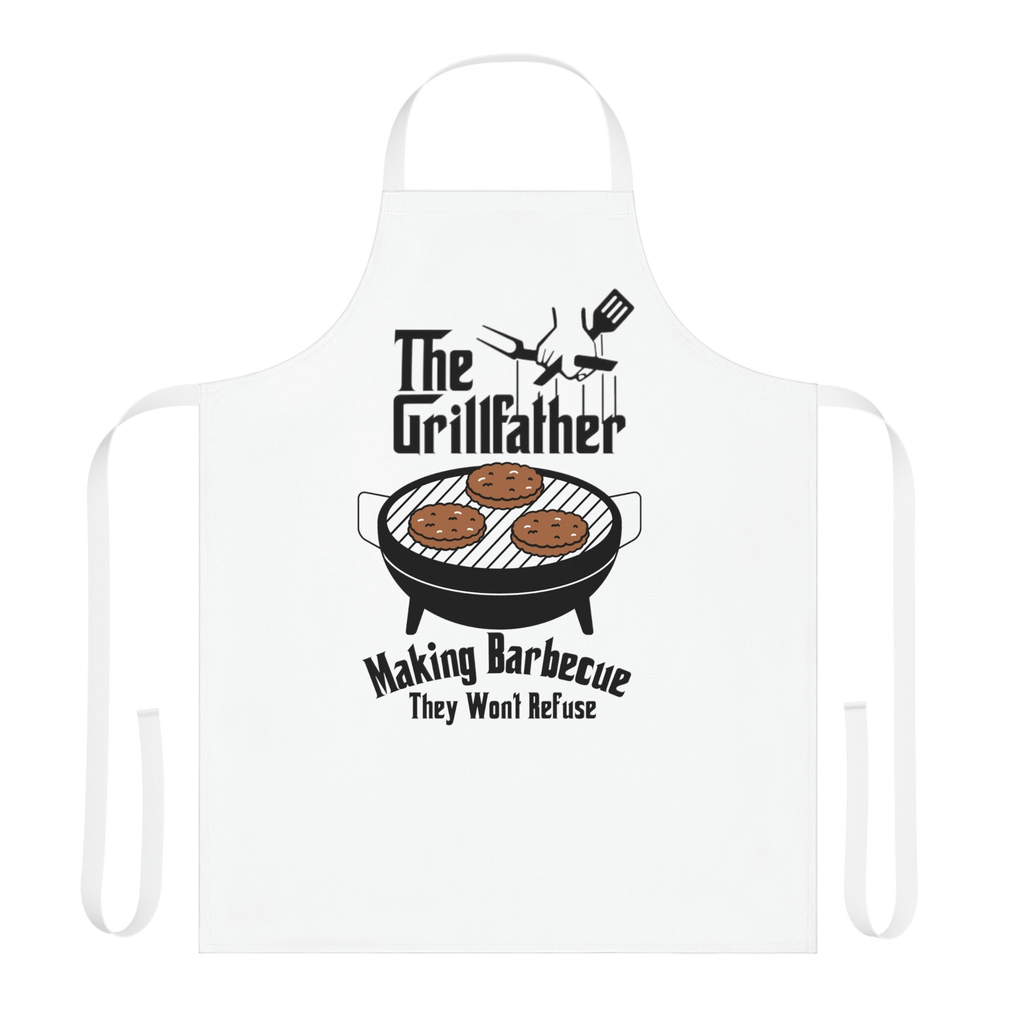 The Grill Father Apron, Funny Apron for Men, Gift for Kitchen Cook ...