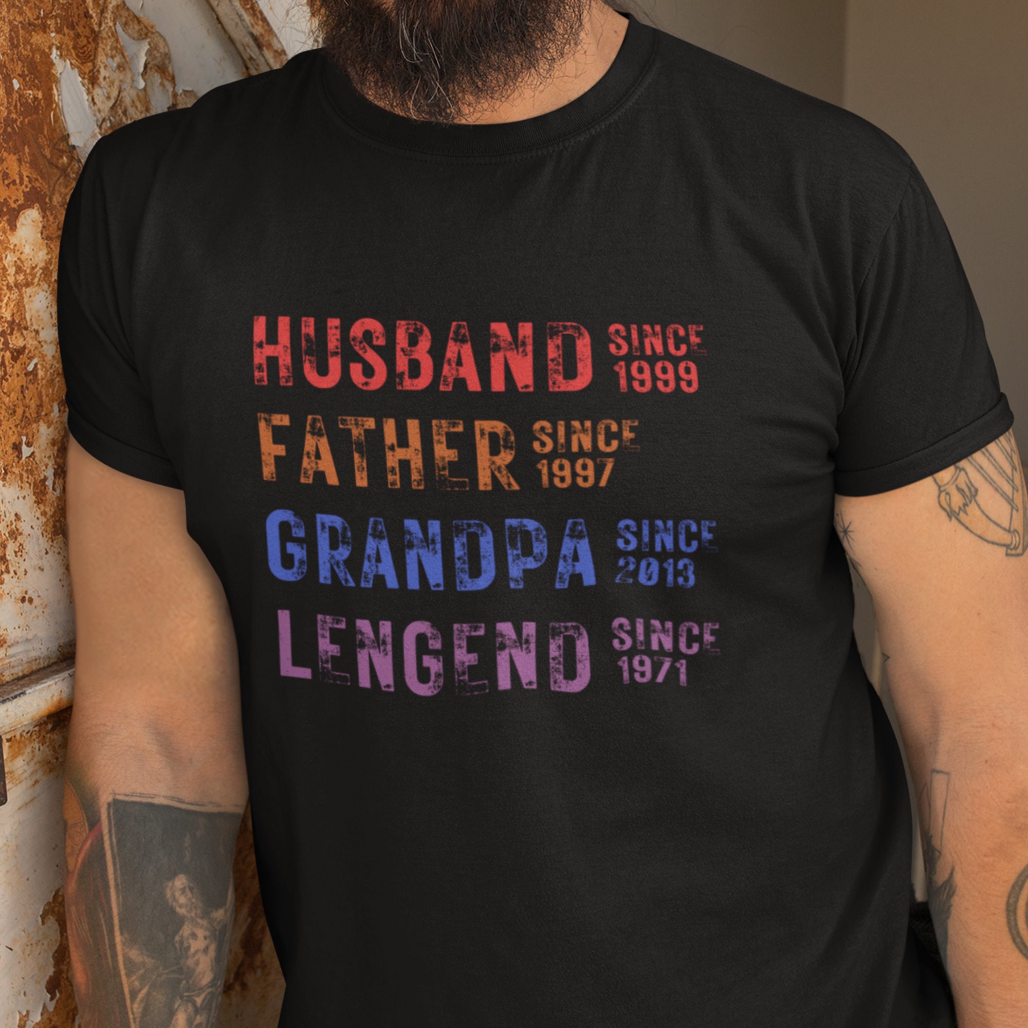 Personalized Dad T Shirt Husband Father Grandpa Legend Shirt Etsy