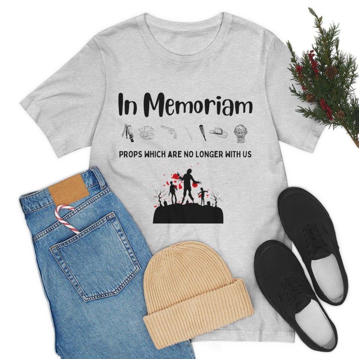 The Walking Dead Props T-shirt Funny Zombie Apocalypse Shirt Gift for ...
