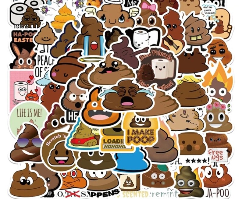 STICKERS, Poop Emoji - Etsy