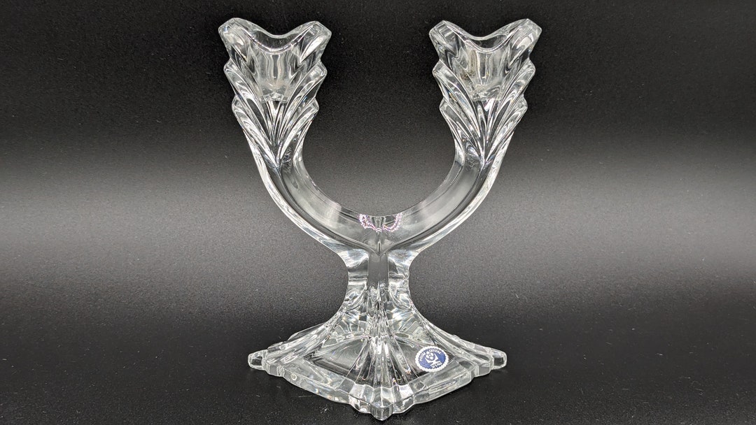 Poltar Crystal Candlestick Holder Made in Slovakia - Etsy