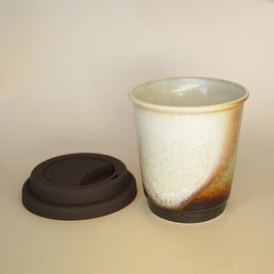 Kiln Change Ceramic Travel Mug With Silicone Lid,chocolate Coffee Mug ...
