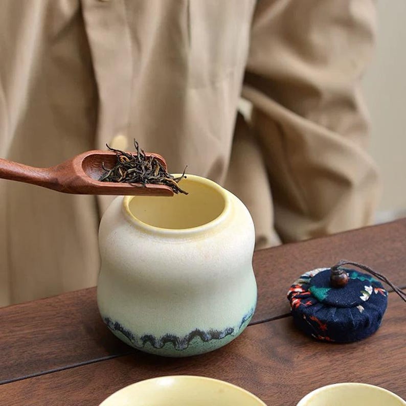 Ceramic Canisters,asia Tea Jar With Lid,tea Pot,coffee Sugar Storage ...