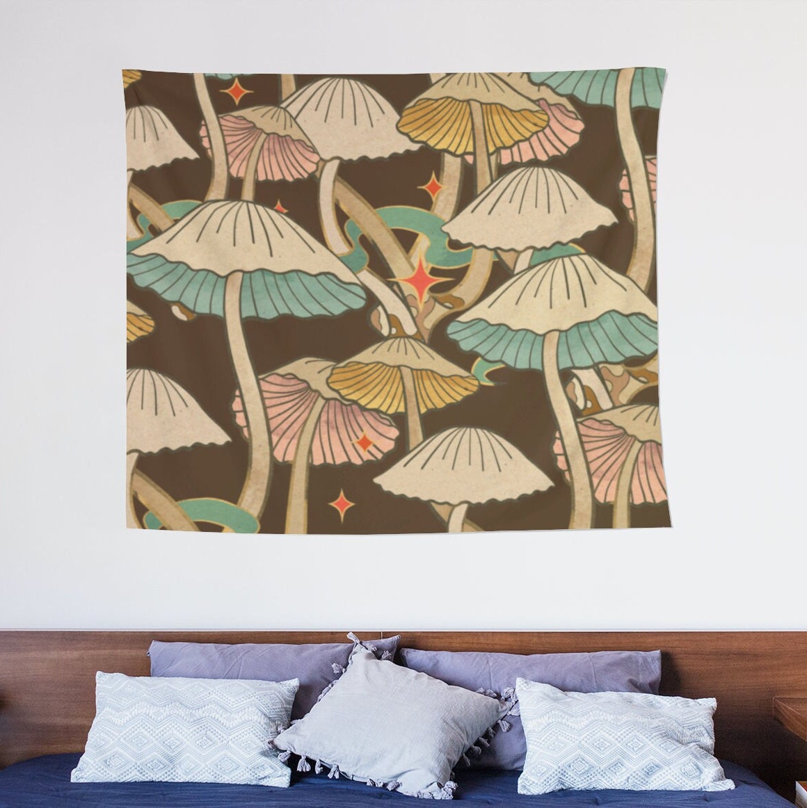 Cottagecore Wall Tapestry, Mushroom Wall Hanging , Aesthetic Boho ...