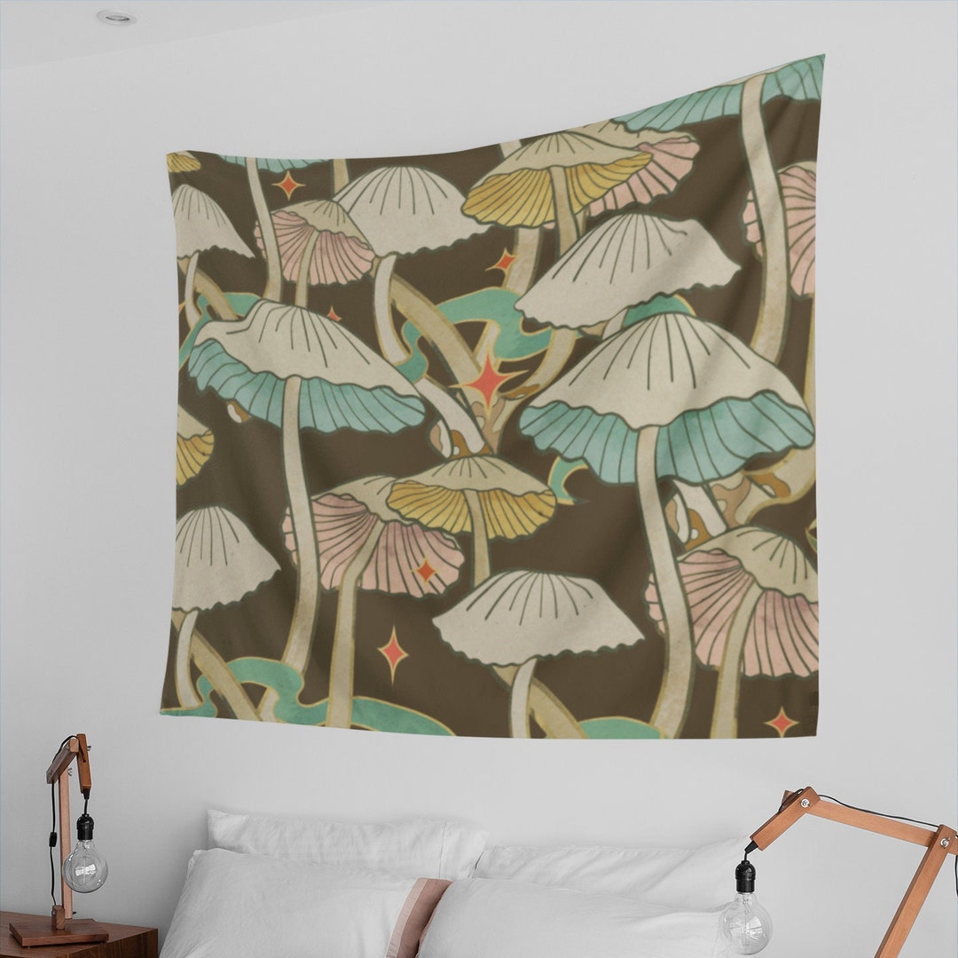 Cottagecore Wall Tapestry, Mushroom Wall Hanging , Aesthetic Boho ...