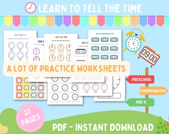 Learn to Tell Time Printable Clock, Clock Printable, Telling Time ...