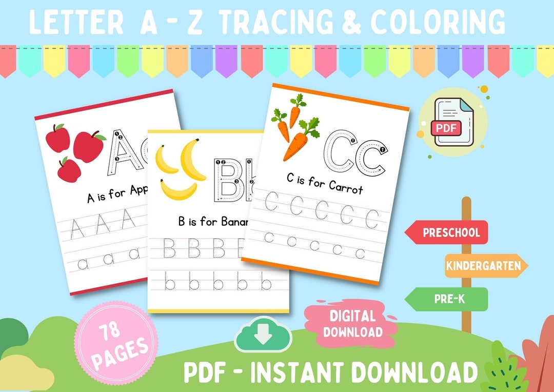 Learn the Alphabet, A-Z Worksheets, Learn ABC, Preschool Printables ...