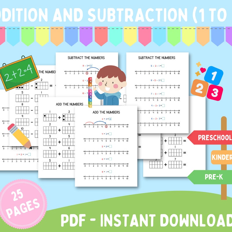 Math Worksheets - Etsy