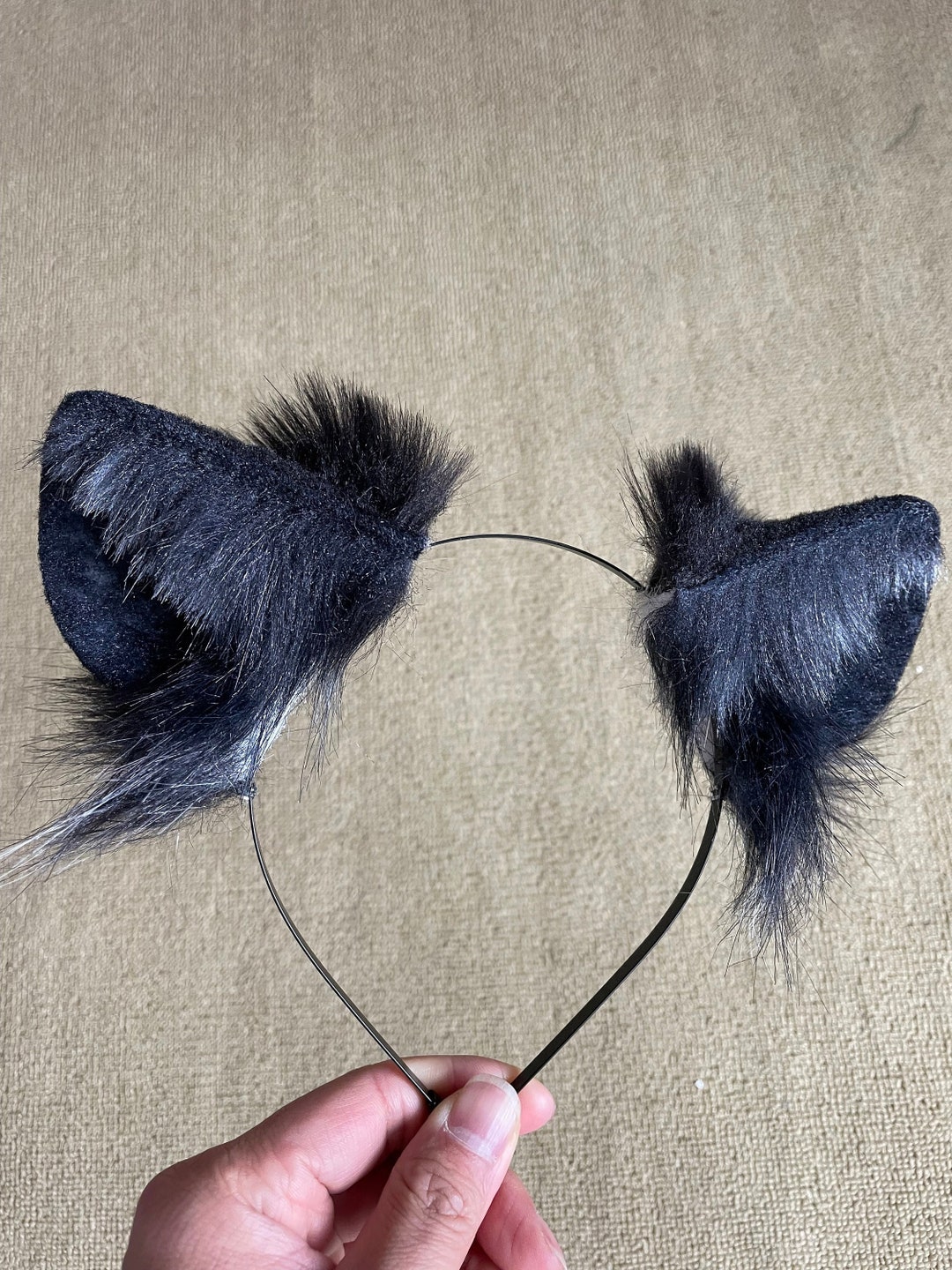 Wolf Ear Cosplay Ears Handmade Ears Black Ears - Etsy