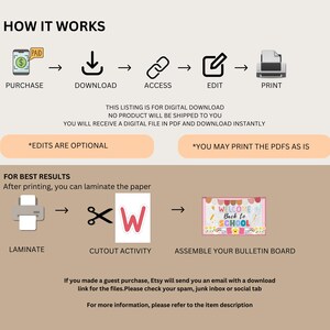 Welcome Back to School Editable Classroom Bulletin Board Kit Cute ...