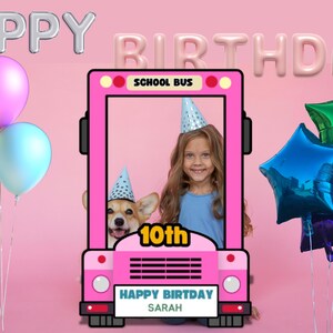 Back to School Photo Frame Editable in Canva, First Day of School Photo ...