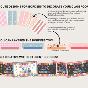 Welcome Back to School Editable Classroom Bulletin Board Kit Cute ...