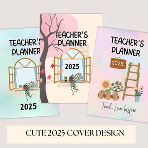 School Teacher Planner Printable Calendar 2025 Colourful Monthly ...
