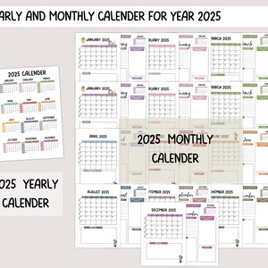 School Teacher Planner Printable Calendar 2025 Colourful Monthly ...