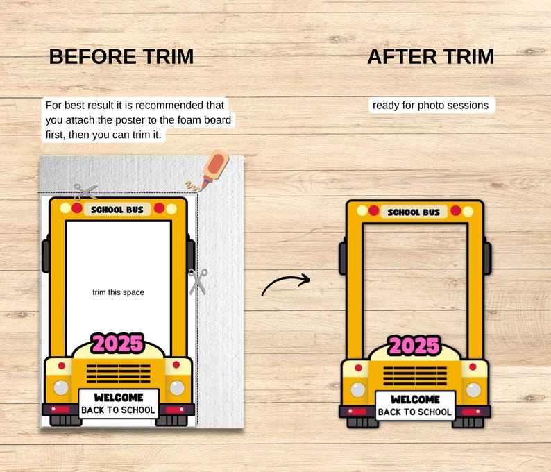 Back to School Photo Frame Editable in Canva, First Day of School Photo ...