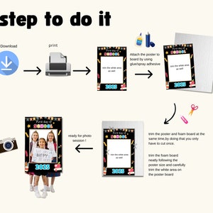 Back to School Photo Frame Editable in Canva, First Day of School Photo ...