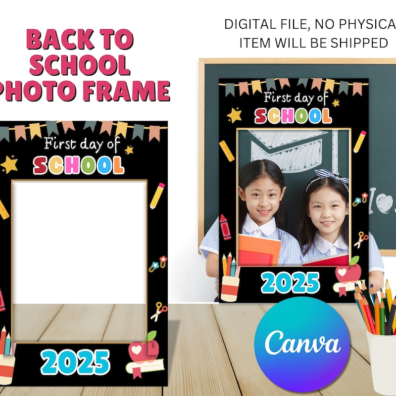 Back to School Photo Frame - Etsy