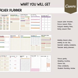 School Teacher Planner Printable Calendar 2025 Colourful Monthly ...