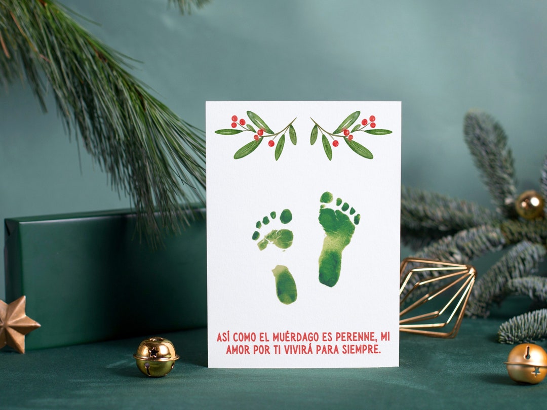 Footprint Craft, Spanish Craft Mistletoe Art, 2022 Holiday Craft ...