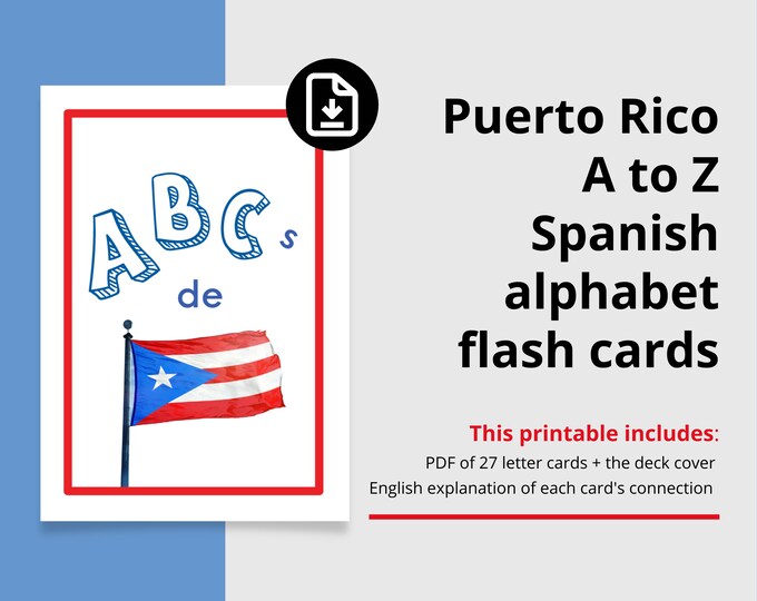 Puerto Rican Heritage Month is November, Abcs of Puerto Rico Flash ...