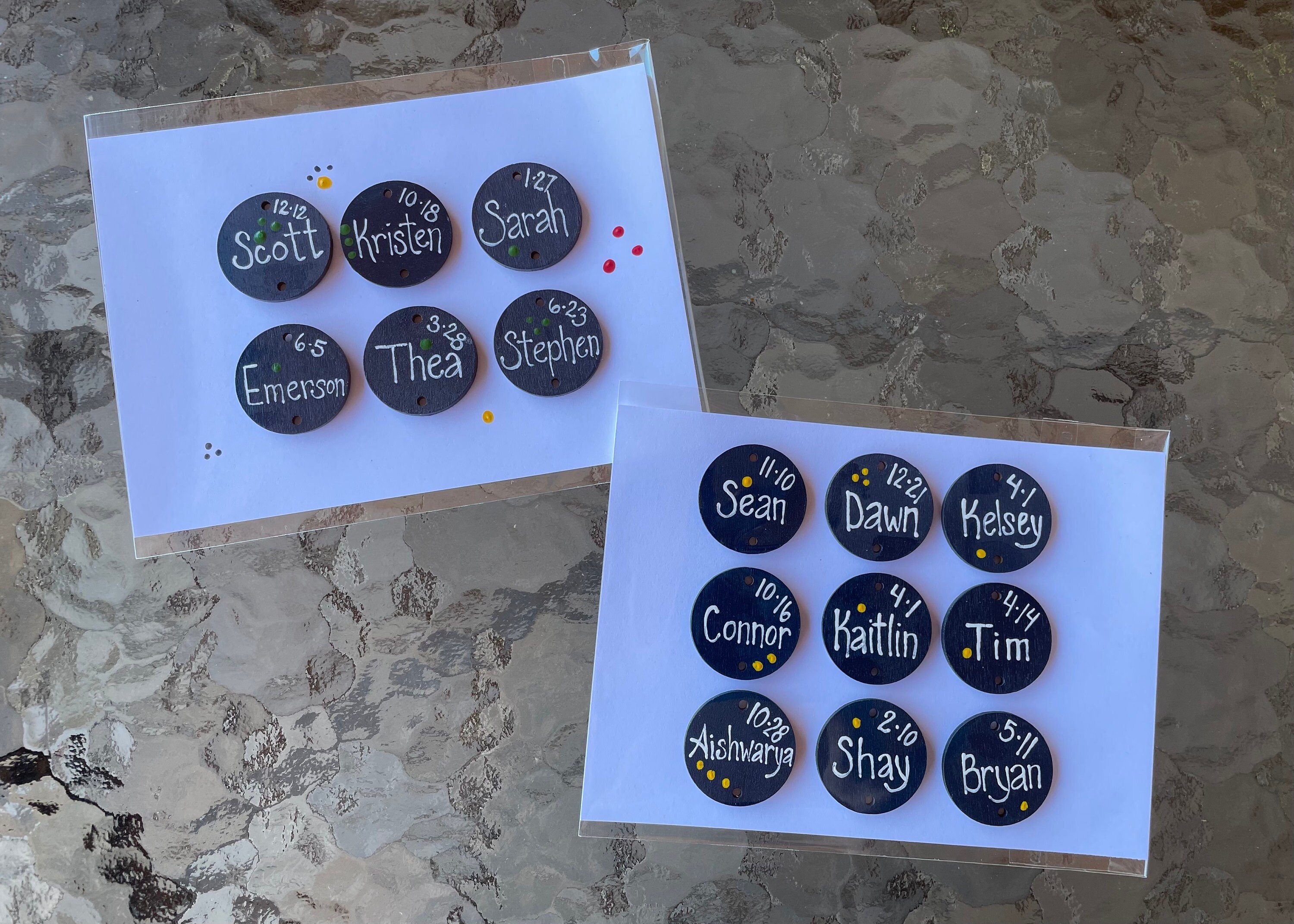 Hand Painted Perpetual Birthday Calendar Custom Personalized - Etsy