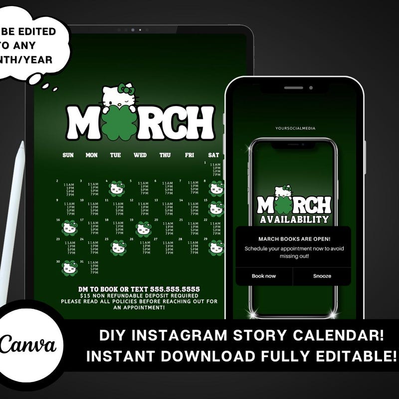 March 2025 Calendar - Etsy