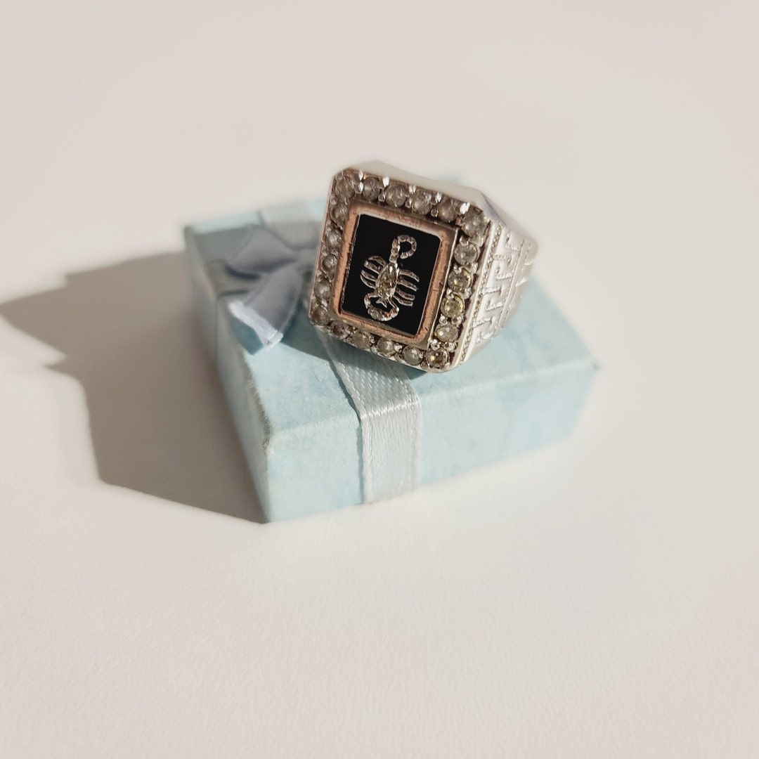 Signet Ring Vintage Signet Ring Men Sterling Silver Men - Etsy